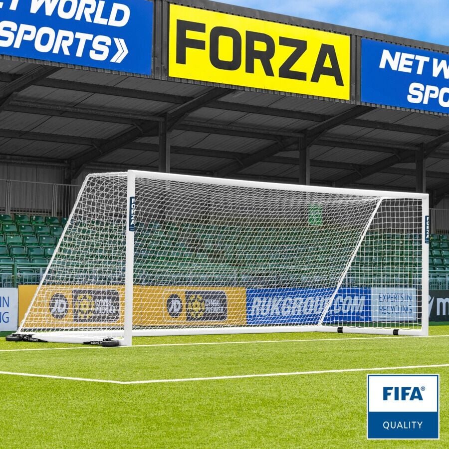 Pair 24 x 8 FORZA Alu110 Soccer Goals w/ Wheels & Weights | FORZA USA